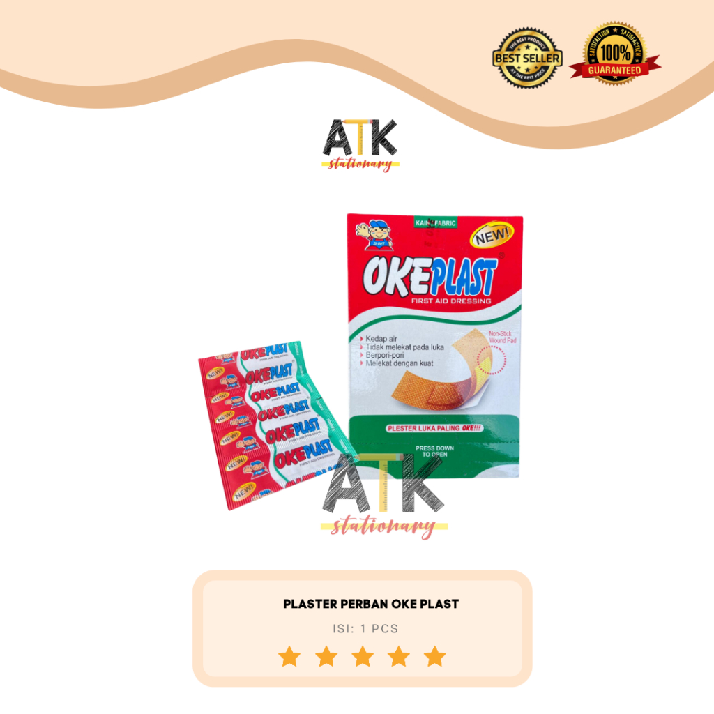 Jual Plaster Luka Okeplast , Plester Oke Plast Isi 1 PCS ECER atk ...