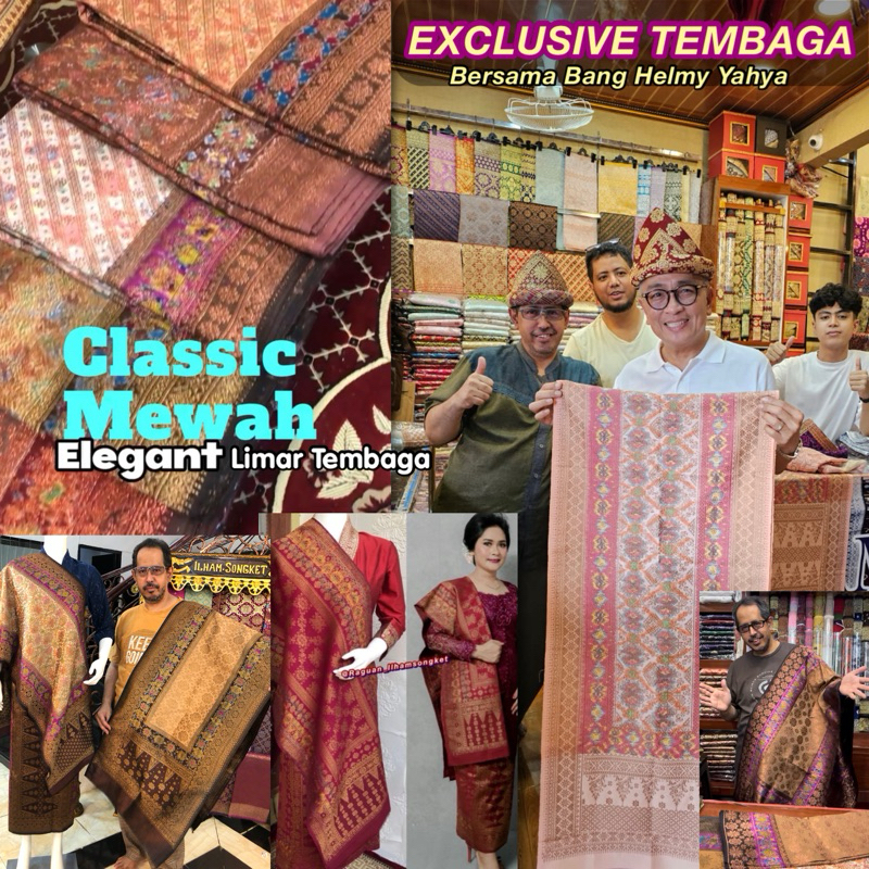 Jual EXCLUSIVE Tembaga Songket Limar 3 Negeri ORI & Songket Bunga ...