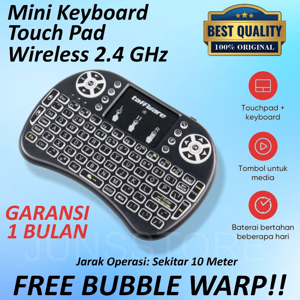 Jual KODE T73E REMOTE TV STB QWERTY MINI KEYBOARD WIRELESS 24GHZ TOUCH ...