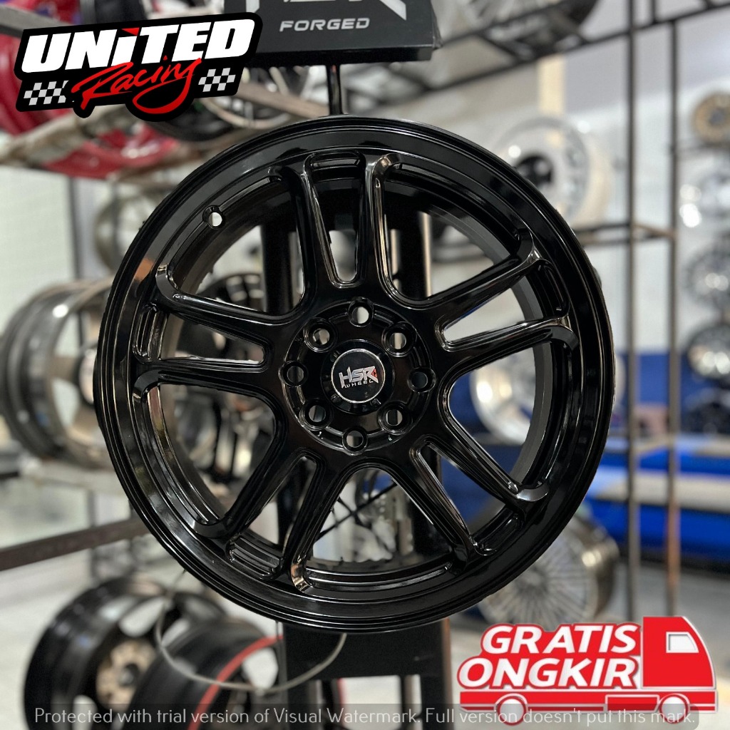 Jual VELG MOBIL RACING RING 16 NX SPO 347 HSR R16X7 H8X100-114,3 ET42 GLOSS BLACK BISA UNTUK ...