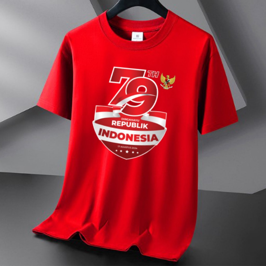 Jual Kaos Hut RI 79 Indonesia Dewasa Pria dan Wanita 002 | Shopee Indonesia