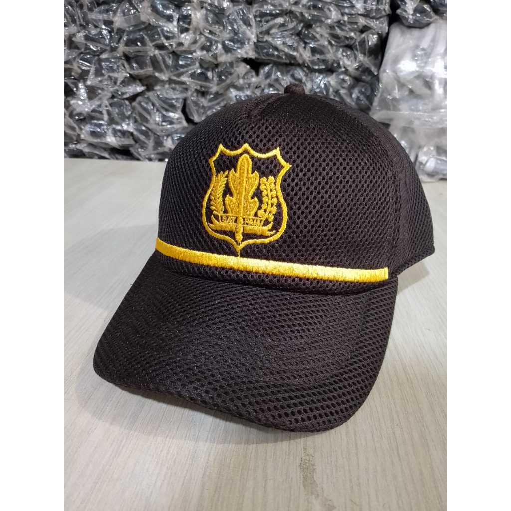Jual Topi Jaring Coklat Satpam Terbaru-Topi Jaring Coklat Satpam ...