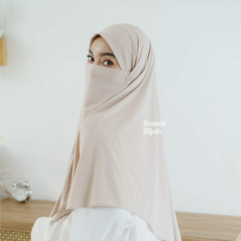 Jual Demar Hijab - Aisha (French Khimar Syari Instan Jersey Super Premium) | Shopee Indonesia