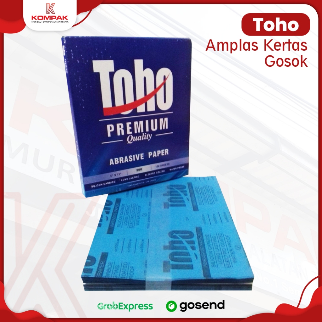 Jual Amplas Kertas Gosok Toho grit 120 150 220 240 360 400 500 600 800 1000 1500 2000 | Shopee ...