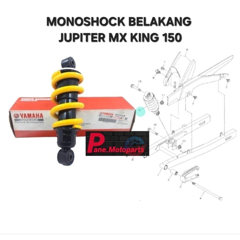 Jual SHOCKBREKER MONOSHOCK BELAKANG SHOCKBREAKER JUPITER MX KING 150 ORIGINAL YGP 2PV-F2210-00 ...