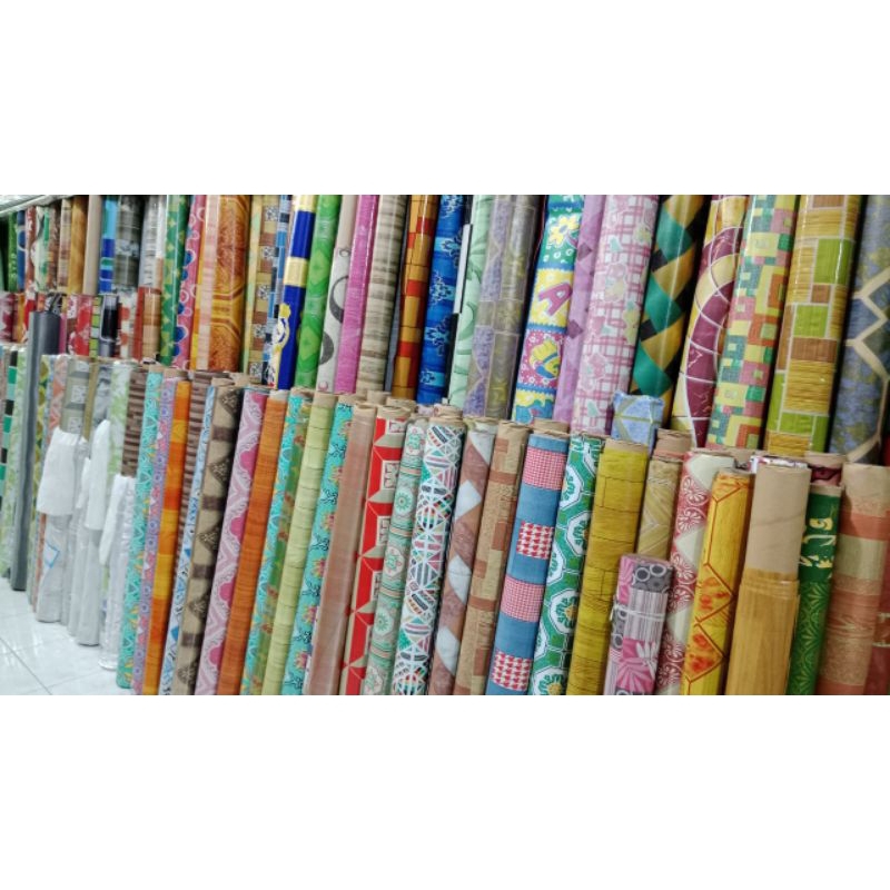 Jual tikar lantai plastik 1 roll lebar 2 meter, permukaan seperti kulit ...