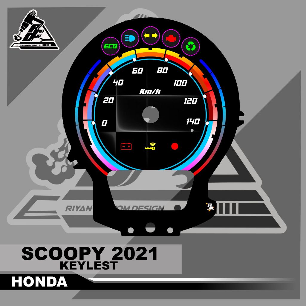 Jual PAPAN SPEEDOMETER CUSTOM SCOOPY 2021 KEYLES PANEL SPIDO METER ...