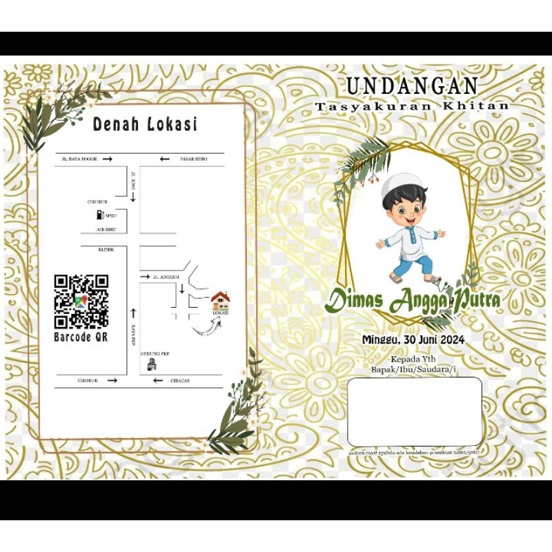 Jual Undangan sunatan OK-06 undangan khitanan tasyakuran murah bagus ...