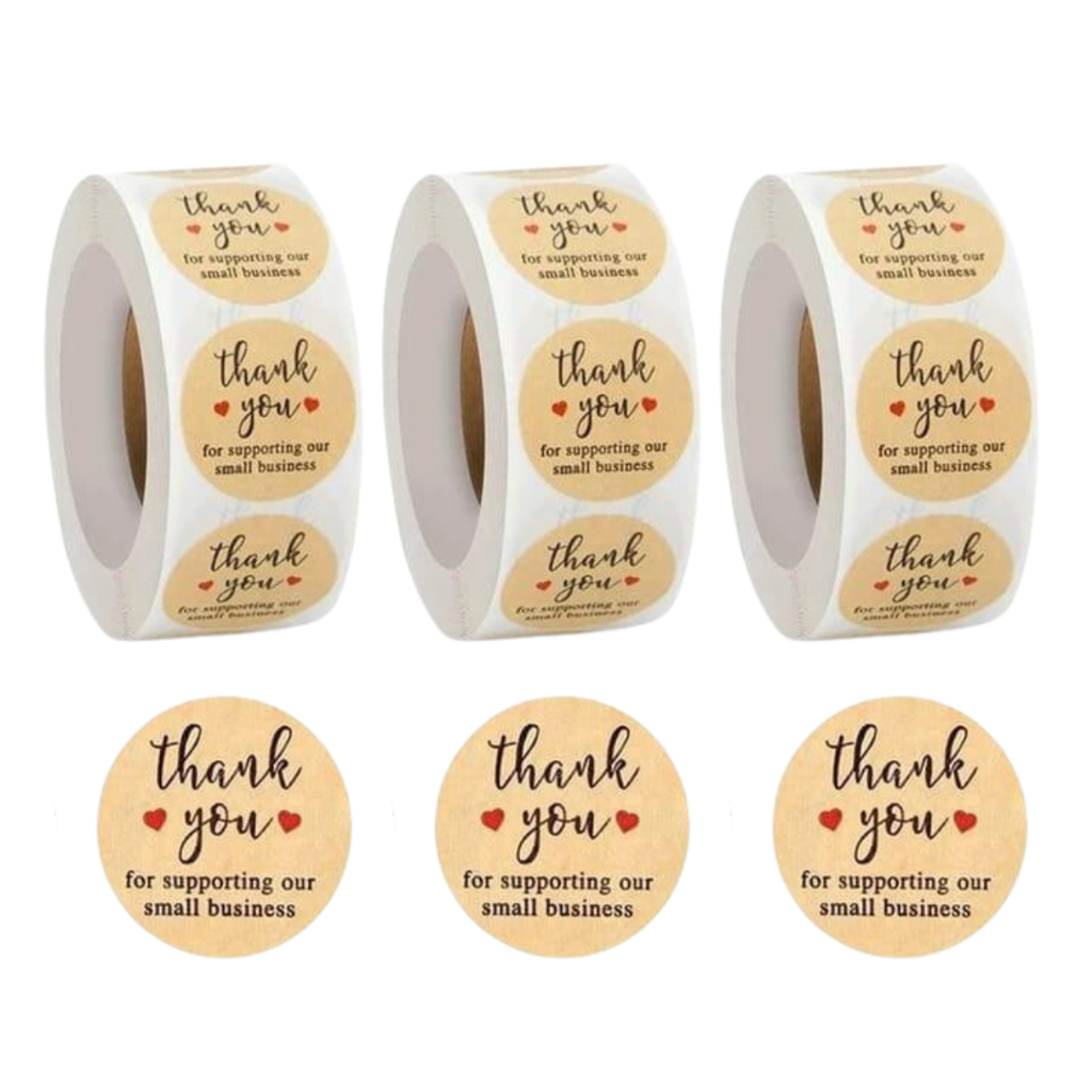 Jual CRM - Sticker Thankyou Label Thankyou Motif Lucu 1 Roll Isi (300 ...