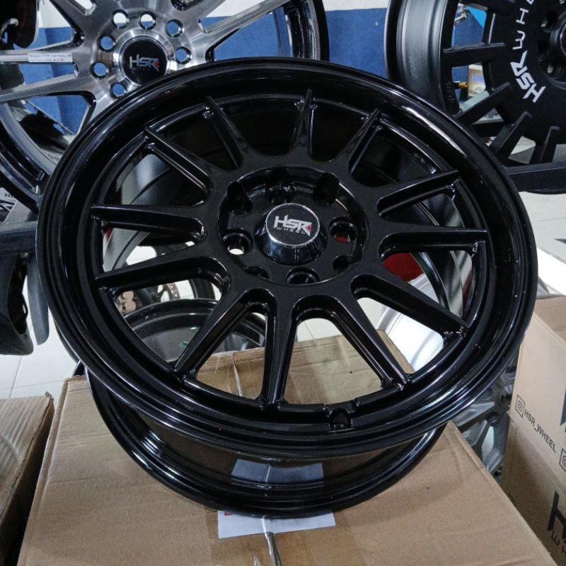 Jual velg racing mobil HSR ENDE R15 BLACK GLOSSY buat ignis brio avanza ...