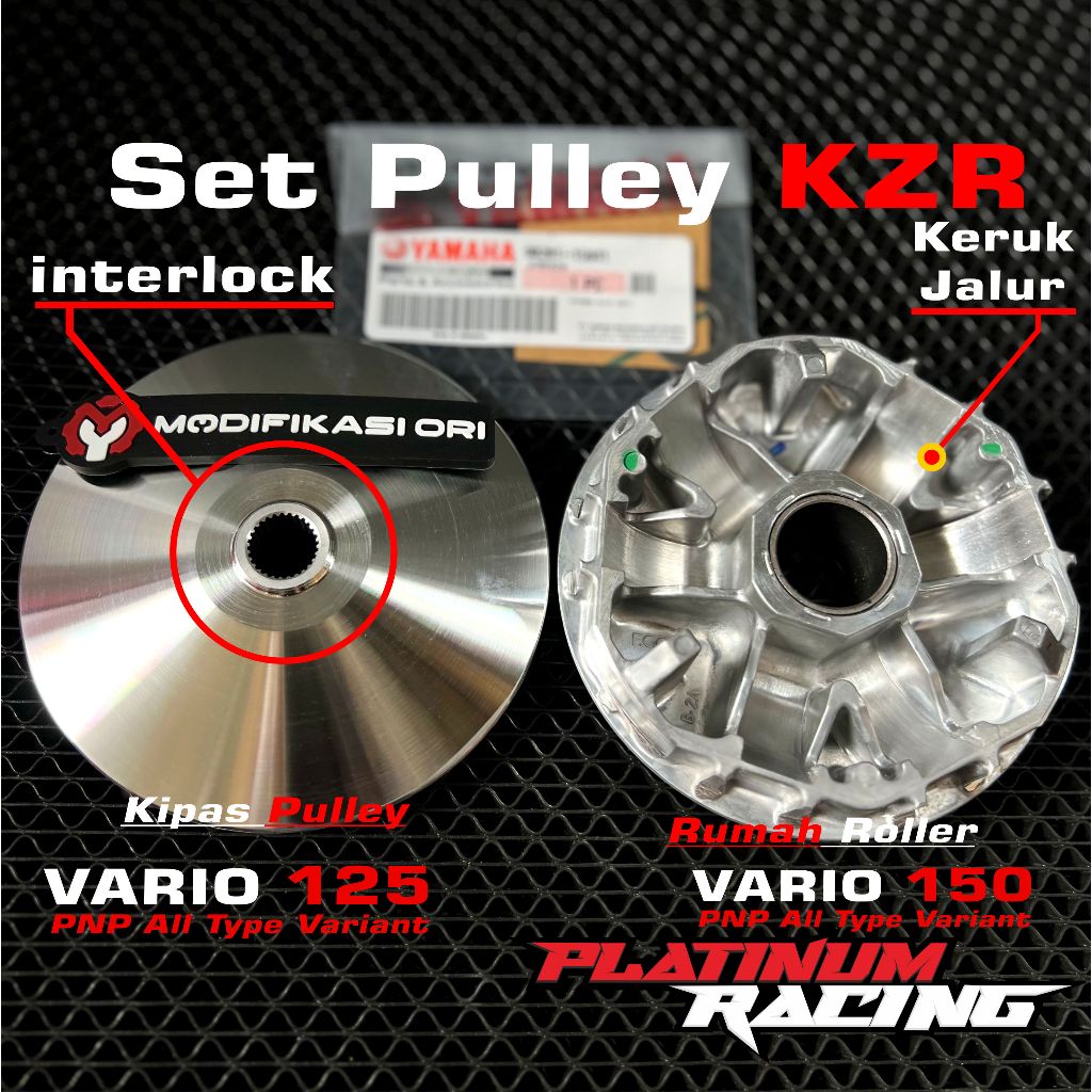 Jual Rumah Roller Vario PULLEY VARIO CUSTOM 1 SET BUBUT + KEROK JALUR ...