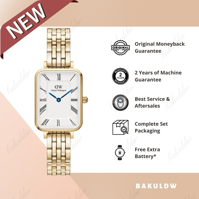 Jual Quadro Roman Numerals 5-Link Gold | Shopee Indonesia