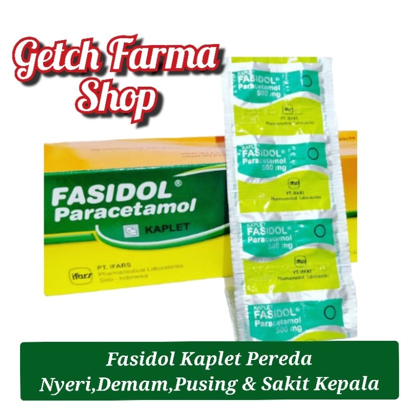 Jual Fasidol Kaplet Paracetamol Pereda Nyeri,Demam,Pusing & Sakit ...