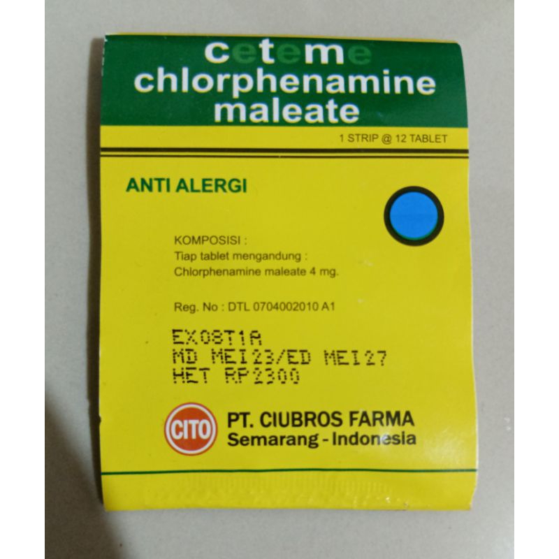 Jual CTM tablet obat alergi dan gatal-gatal | Shopee Indonesia