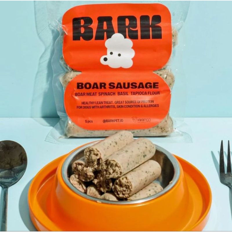 Jual BARK Boar Sausage - Dog Food Topped | Shopee Indonesia