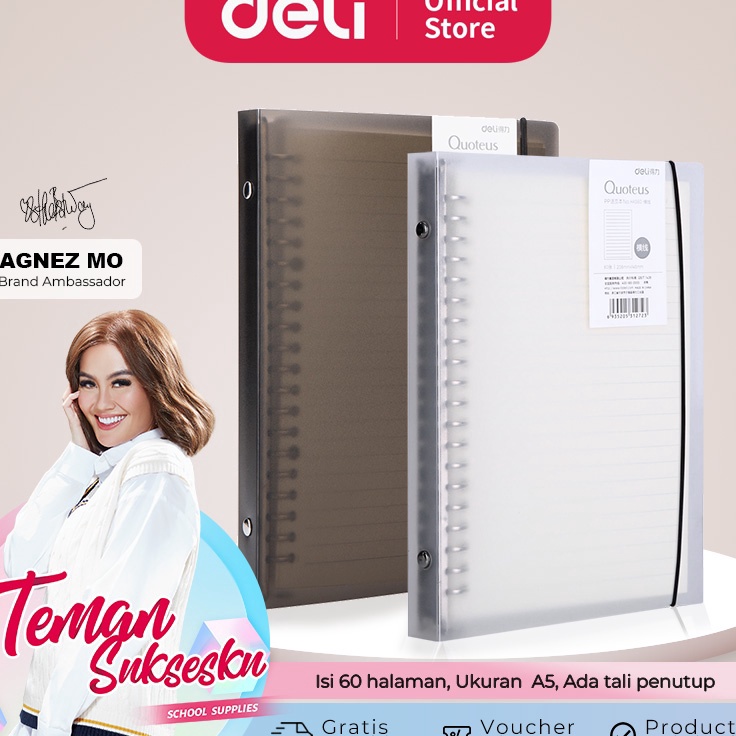 Jual Deli LooseLeaf Buku Not spiral A5 6 lembar HA56 | Shopee Indonesia