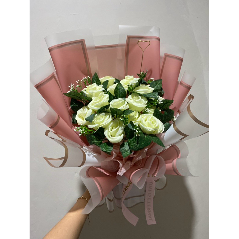 Jual bouquet/buket/bucket bunga artificial wisuda/custom (ukuran L ...