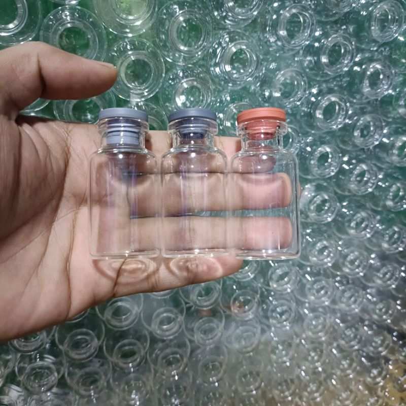 Jual Botol vial kaca 5ml, 8ml, 10ml, 12ml, 15ml, 20ml kaca tutup karet ...