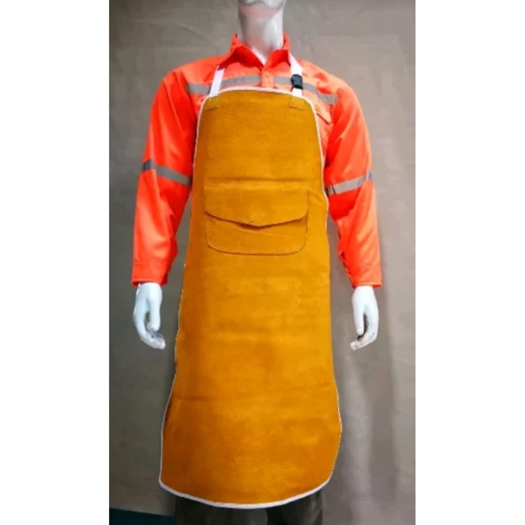 Jual Apron Dada Kulit Sapi - Welding Apron - Celemek Tahan Api & Panas ...