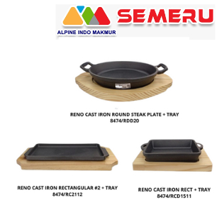 Jual RENO CAST IRON ROUND STEAK PLATE + TRAY | Shopee Indonesia