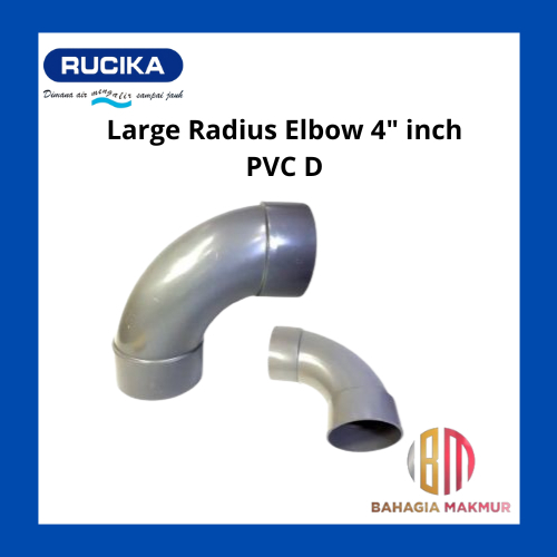 Jual Long Large Radius Elbow 4" inch PVC Rucika D | Shopee Indonesia