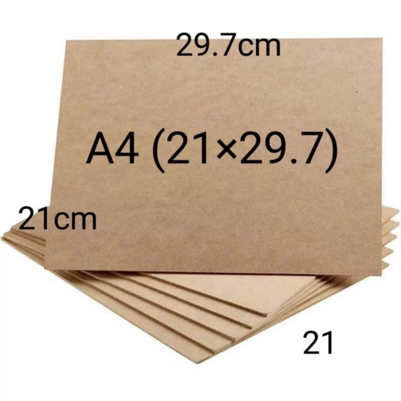 Jual A4 21 x 29.7 cm karton kardus lembaran kraft layer dus kemasan single tebal 3 mm | Shopee ...