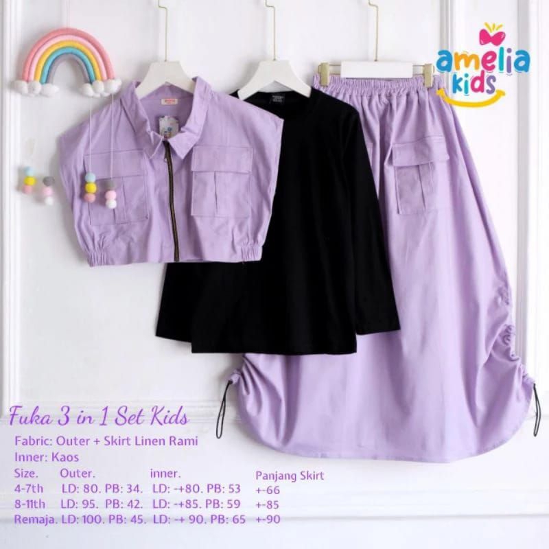 Jual Fuka 3 in 1 set kids usia 8-12th (usia tidak mengikat, patokan ...