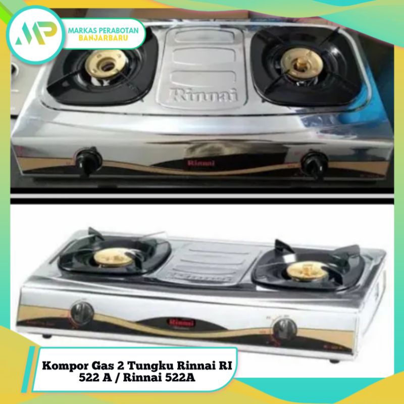 Jual Kompor Gas 2 Tungku Rinnai RI 522 A / Rinnai RI 522C / Rinnai RI ...