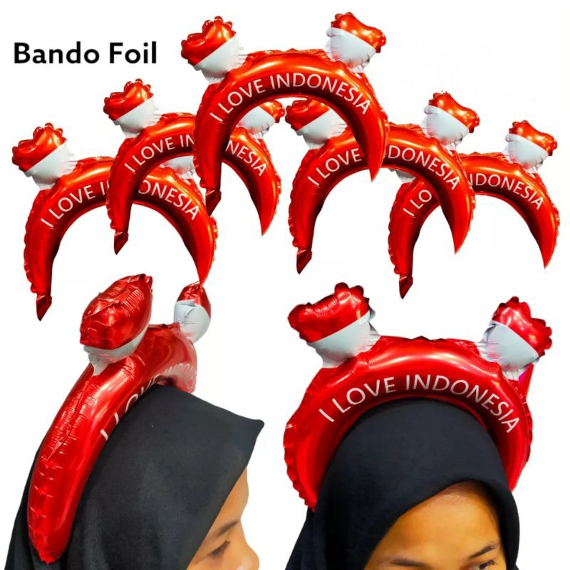 Jual Balon Bando Foil HUT RI Bando Balon I LOVE INDONESIA YB-0517 ...