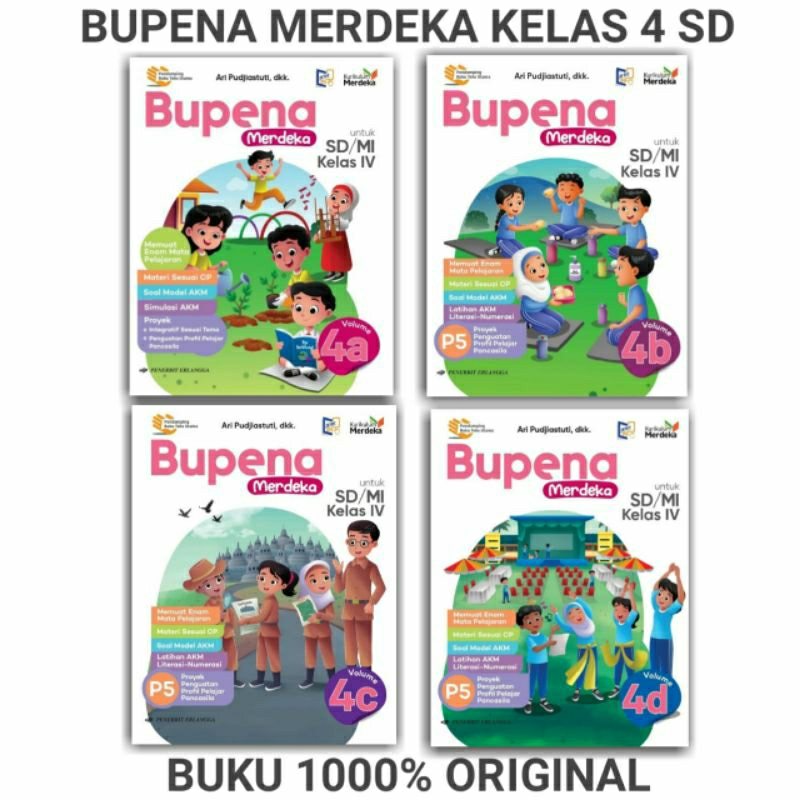 Jual Buku Paket Bupena Merdeka Kelas 4 SD Kurikulum Merdeka Erlangga Original | Shopee Indonesia