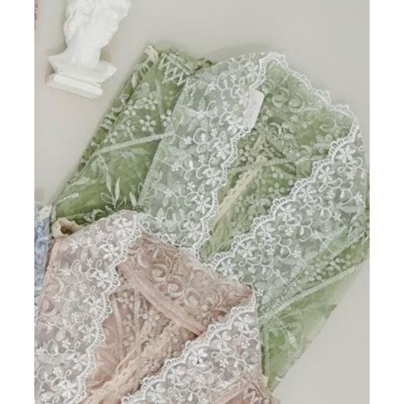 Jual Dahayu outer| Outer tille brukat bordir tali | Lace outer| Kebaya ...