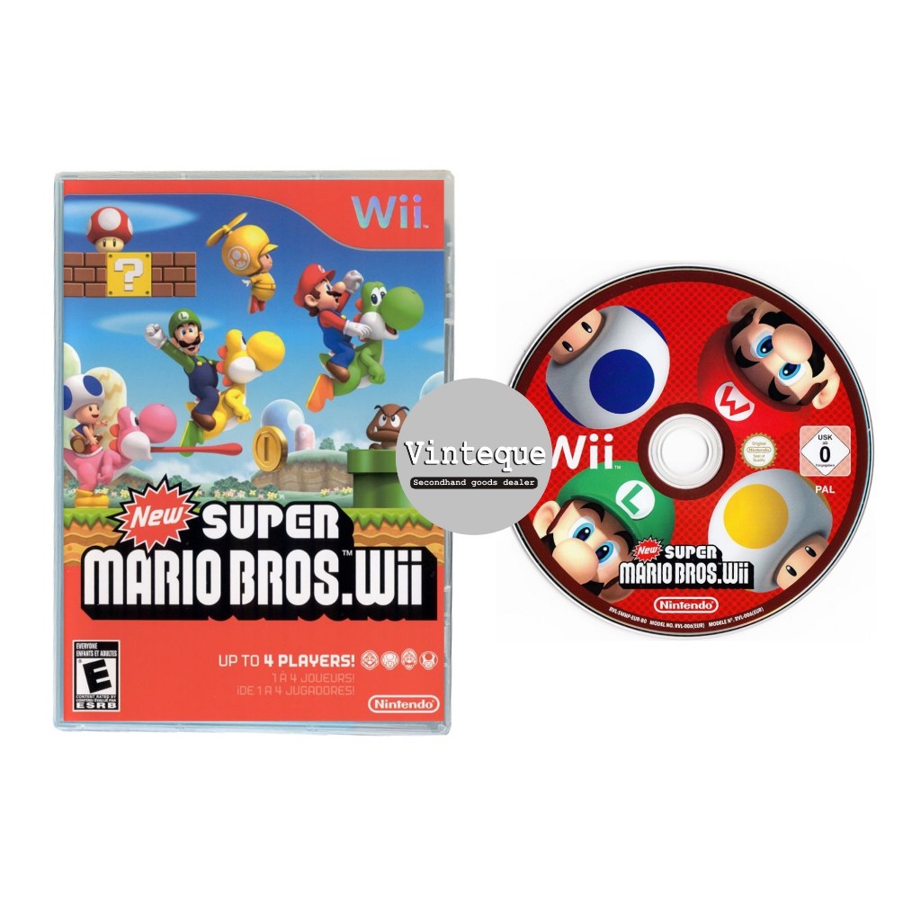 Jual Kaset CD DVD Nintendo Wii Original Pabrik New Super Mario Bros ...