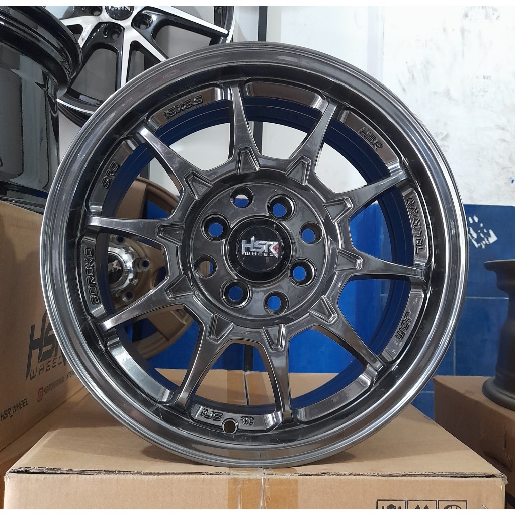 Jual Velg Racing HSR SRD Warna Hyper Black R15 Buat Mobilio Freed Calya ...