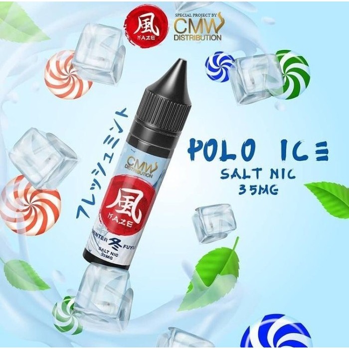 Jual Liquid Emkay Kaze Winter Fuyu Polo Ice Salt Nic 35MG 15ML | Shopee ...