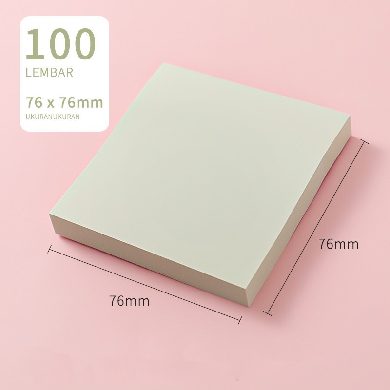 Jual 100 Lembar Morandi Color Sticky Note Penanda Halaman Memo Label ...
