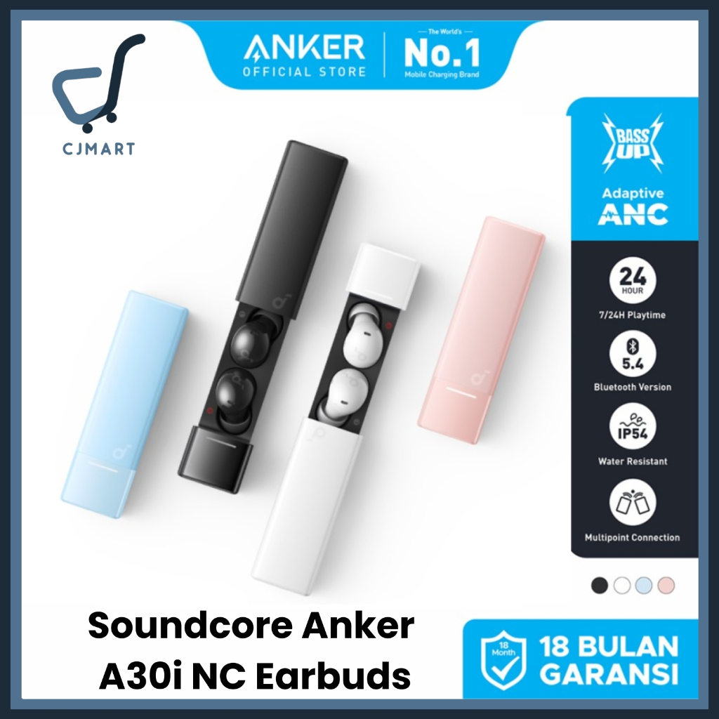 Jual Soundcore Anker A30i NC Earbuds ANC Headset Wireless Earphone ...