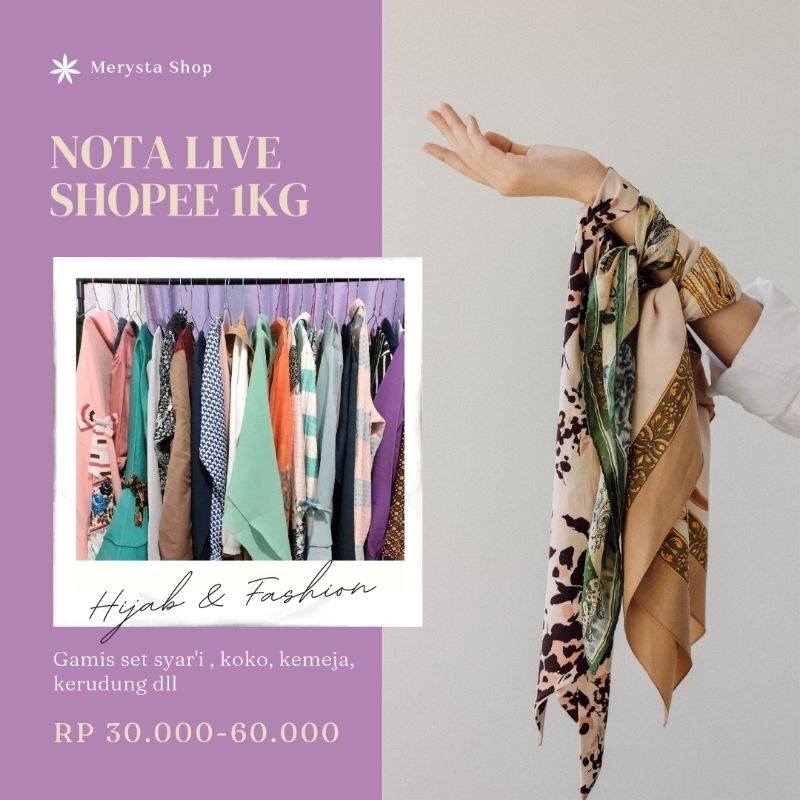 Jual NOTA LIVE SHOPEE 1KG | Shopee Indonesia