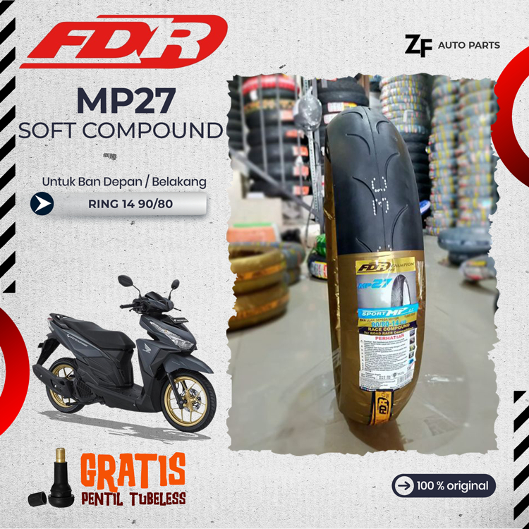 Jual SEPASANG / SATUAN BAN MOTOR MATIC FDR MP27 Ring 14 90/80 SOFTCOMPOUND MATIC VARIO BEAT MIO ...