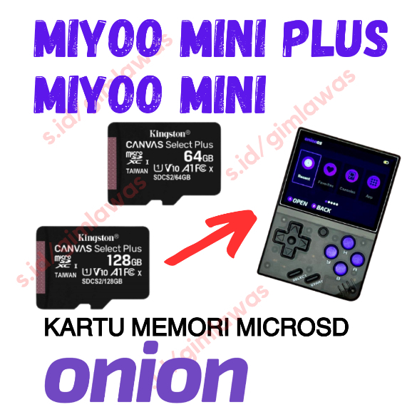 Jual kartu memori Miyoo Mini Plus Onion OS onionos micro sd microsd ...