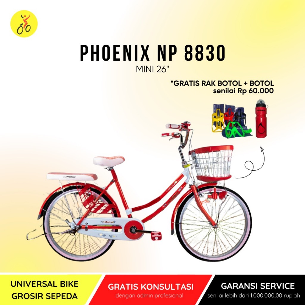 Jual SEPEDA MINI DEWASA UKURAN 26 PHOENIX 8830 | Shopee Indonesia