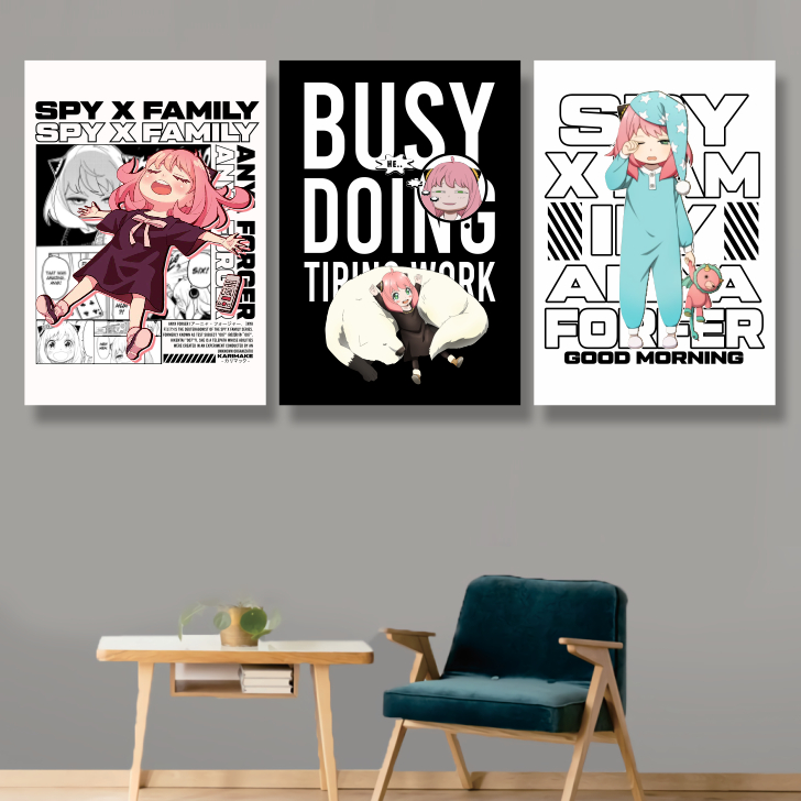 Jual KARIMAKE Poster Kayu Anime SPY X FAMILY ANYA FORGER FAMILY Poster ...