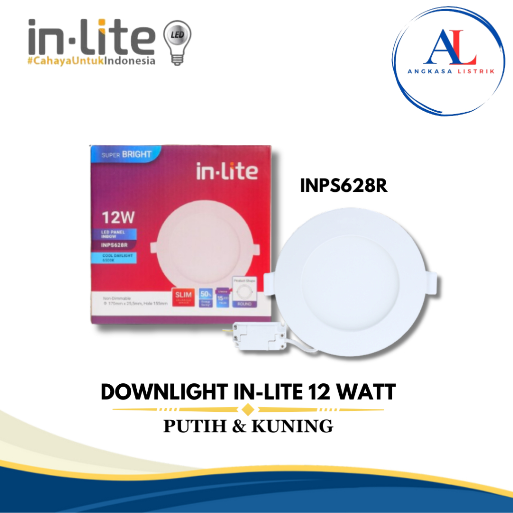 Jual LAMPU DOWNLIGHT/LAMPU PLAFON LED INLITE 12 WATT - INPS628R ...