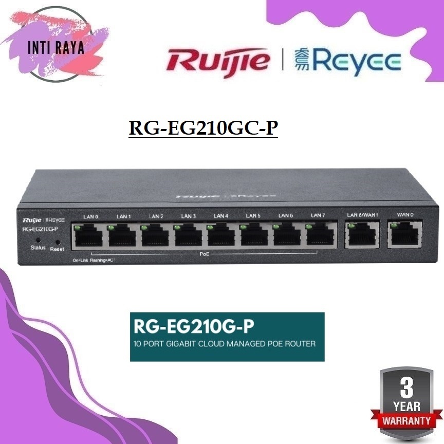 Jual Ruijie RG-EG210G-P EG210G-P Router Managed PoE Cloud EG210 ...