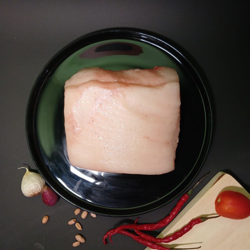 Jual Lemak Babi Beku 1KG Frozen Pork Lard Minyak Babi Beku | Shopee ...