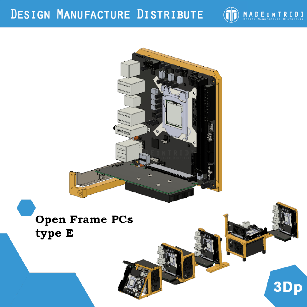 Jual Wall mount PC Computer case mini ITX open frame PC mITX case open ...