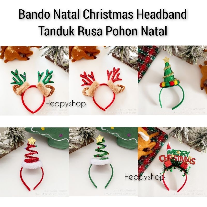 Jual Bando Natal Christmas Headband Tanduk Rusa Pohon Natal | Shopee ...