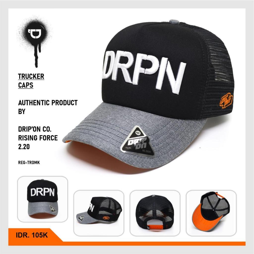 Jual DRIP'ON TOPI TRUCKER HAT CAPS TRIANGLE TOPI PRIA JARING GREY ...