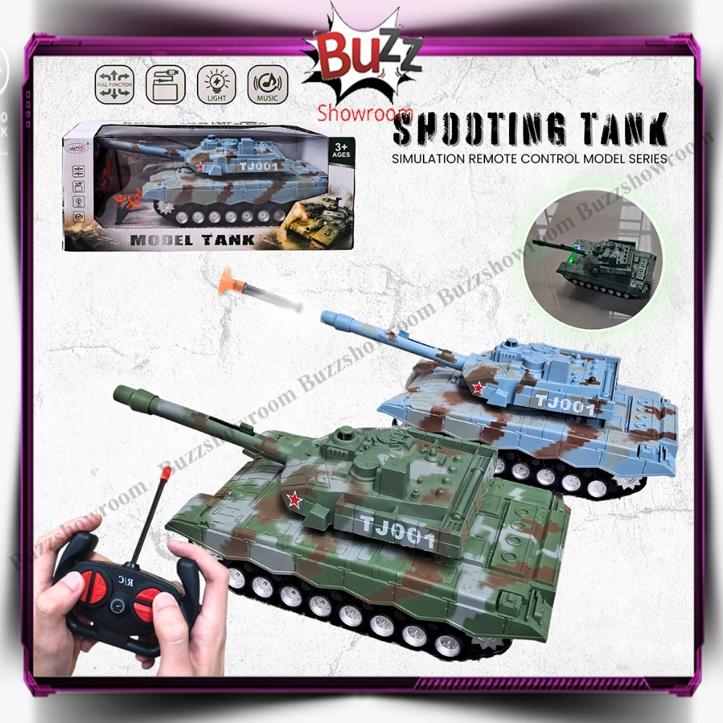 Jual RC Military Shooting Tank Mainan Anak Mobil War Battle Remote ...