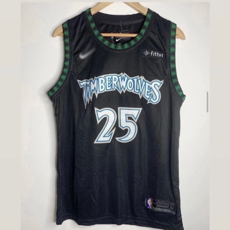 Jual JERSEY BASKET NBA MINNESOTA TIMBERWOLVES #25 DERRICK ROSE HITAM ...