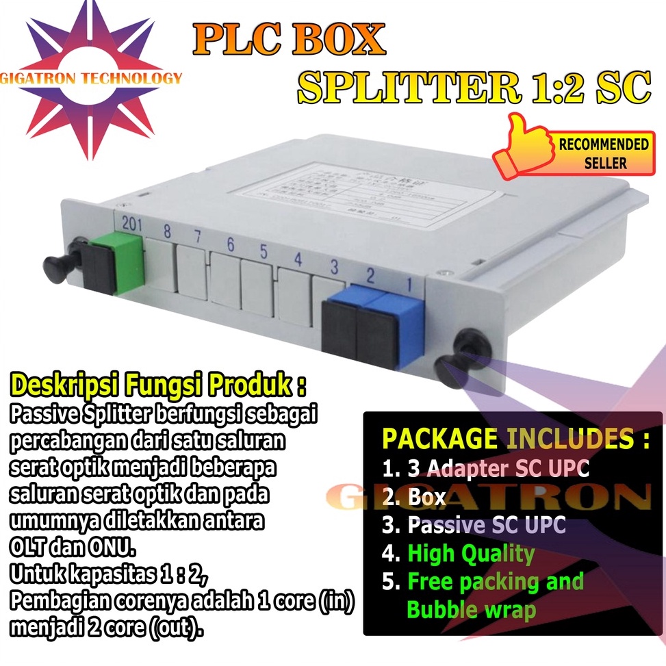 Jual Harga Bersahabat Passive Splitter Box 12 SC UPC Pasif Splitter PLC ...